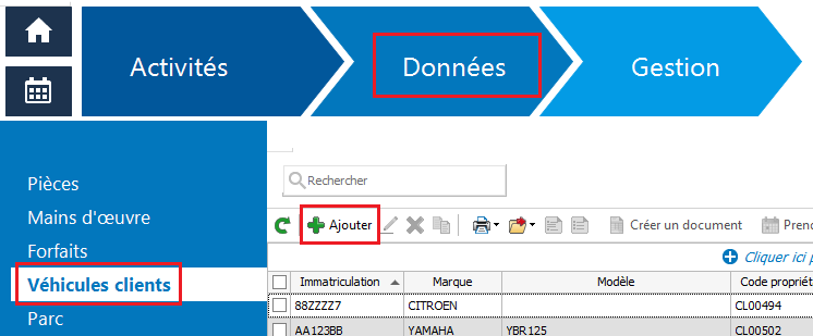 Créer une fiche véhicule client dans EBP MéCa – Centre d'aide EBP