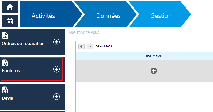 Créer une facture dans EBP MéCa – Centre d'aide EBP