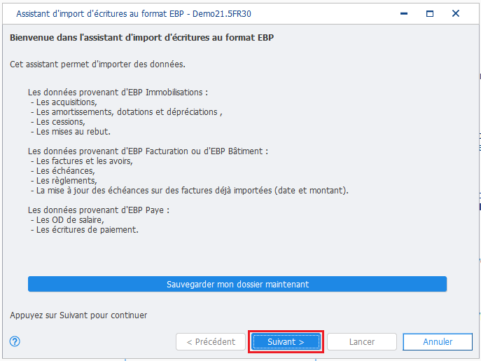 Transférer les écritures comptables EBP MéCa vers une solution de ...
