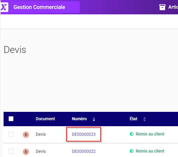 Facturer un devis dans EBP Gestion Commerciale Hubbix – Centre d'aide EBP