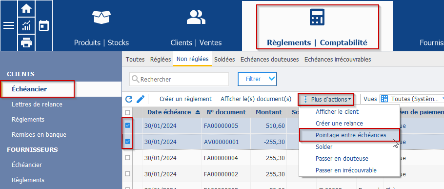Pointer une facture et un avoir dans EBP Gestion Commerciale – Centre d ...
