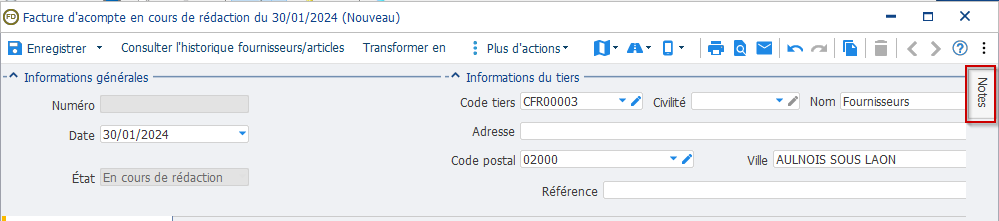 La facture d'acompte dans EBP Gestion Commerciale – Centre d'aide EBP