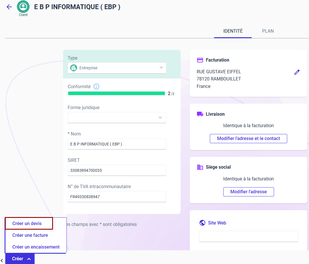 Créer un devis dans EBP Gestion Commerciale Hubbix – Centre d'aide EBP