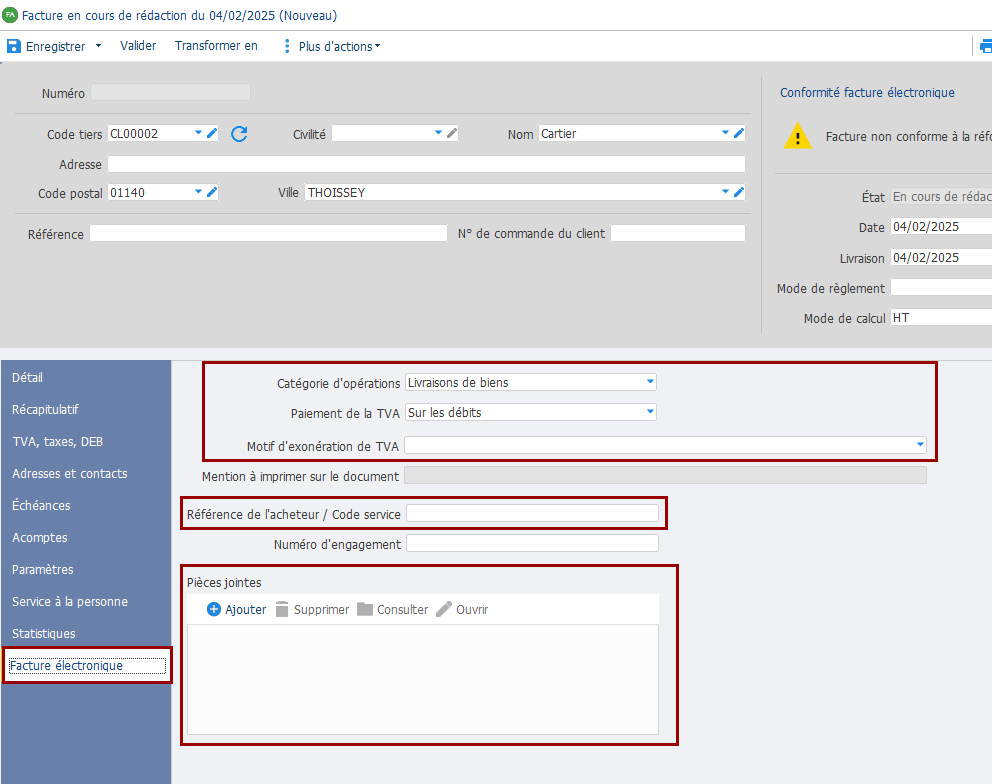 Générer une facture électronique dans EBP Gestion Commerciale – Centre ...
