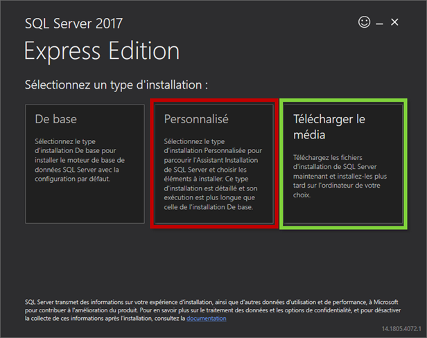 Installation du moteur Microsoft SQL 2017 Express – Centre d'aide EBP