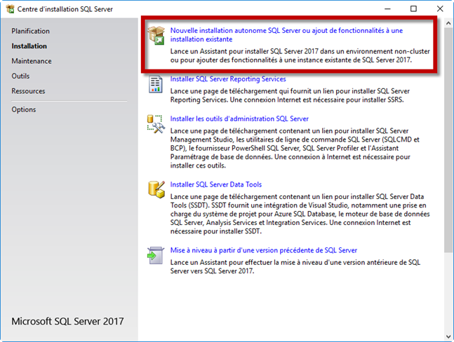 Installation du moteur Microsoft SQL 2017 Express – Centre d'aide EBP