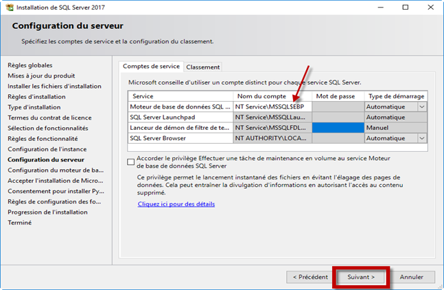 Installation du moteur Microsoft SQL 2017 Express – Centre d'aide EBP