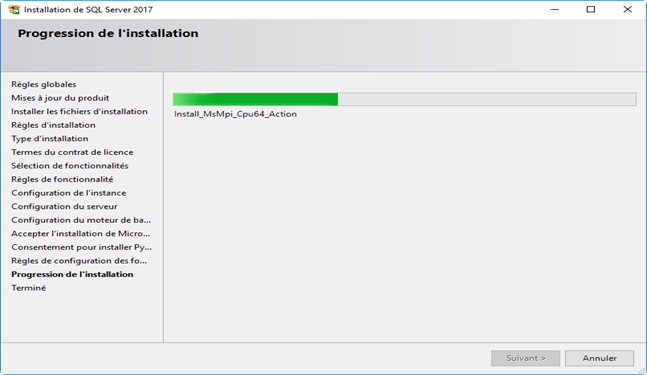 Installation du moteur Microsoft SQL 2017 Express – Centre d'aide EBP