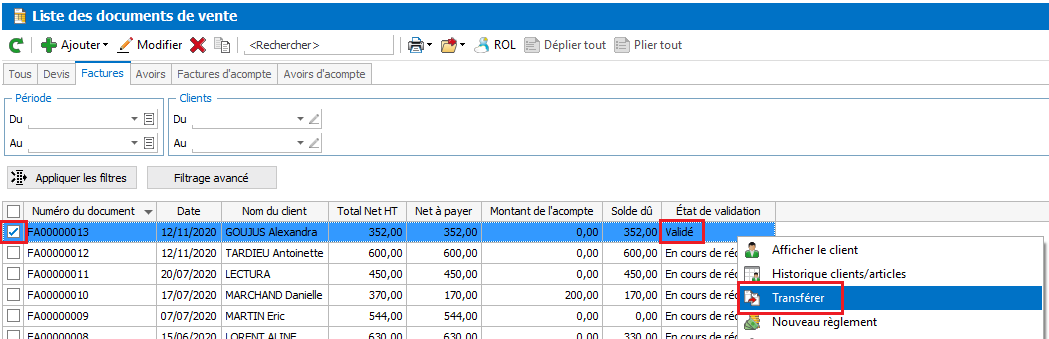 Créer une Facture dans EBP Auto-Entrepreneur Open Line™ – Centre d'aide EBP
