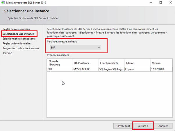Mise à niveau du moteur Microsoft SQL Server vers Microsoft SQL Server ...
